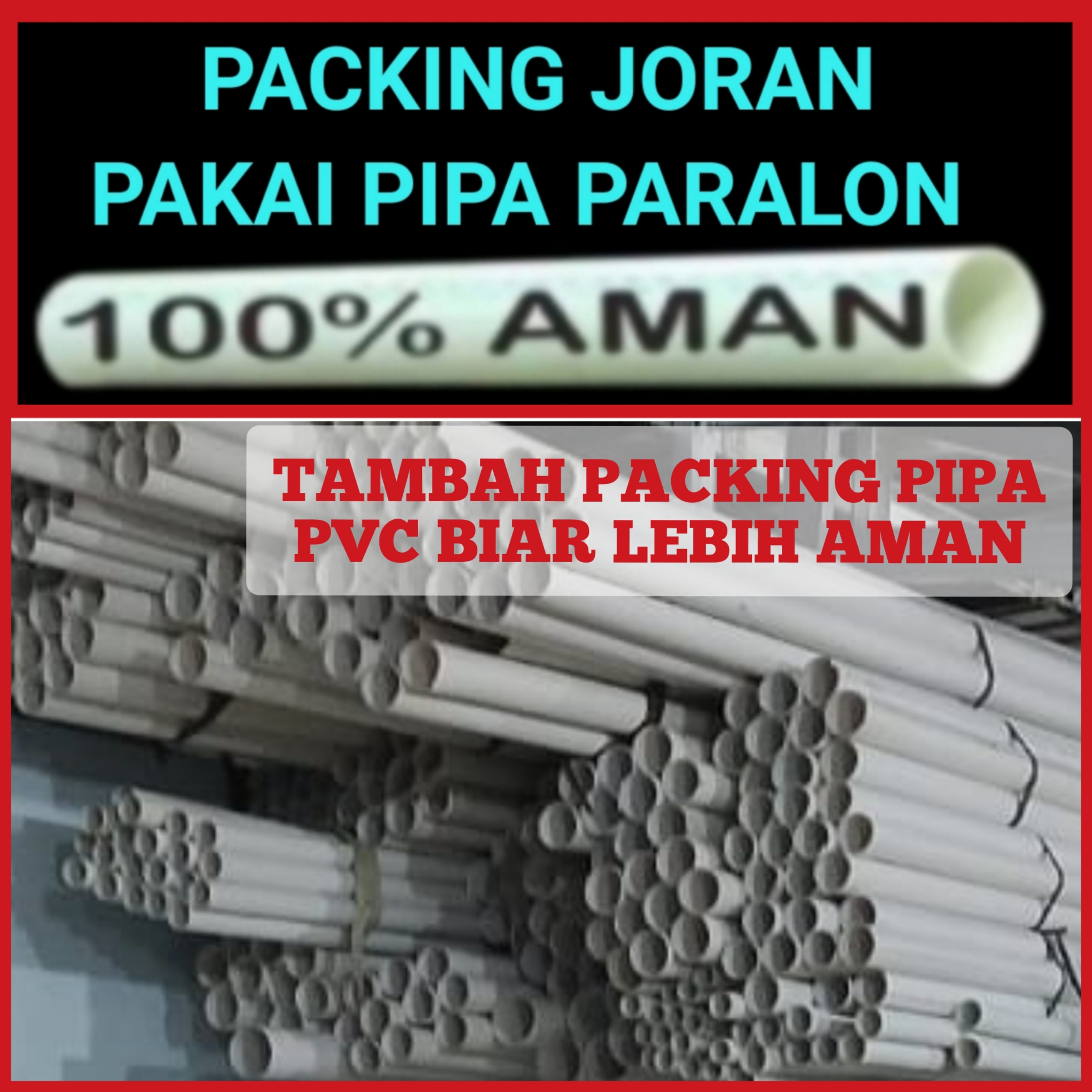 PILIH TAMBAHKAN PACKING PAKAI PIPA PVC BIAR JORAN LEBIH AMAN | Lazada ...