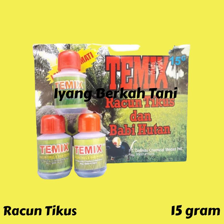 Racun Tikus Temix Botol 15 Gr Themix Original Themik Botol Racun Tikus Babi Hutan Monyet Ampuh ...