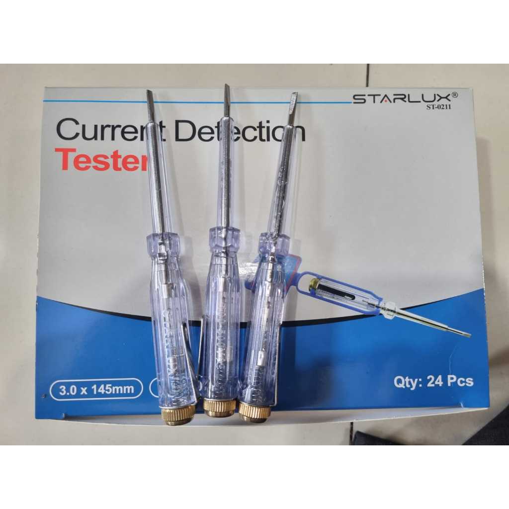 Tespen test pen STARLUX testpen obeng tes pen alat deteksi arus LISTRIK ...