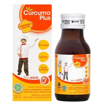 CURCUMA PLUS SUPPORT APPETITE SIRUP 60 ML RASA JERUK | Lazada Indonesia