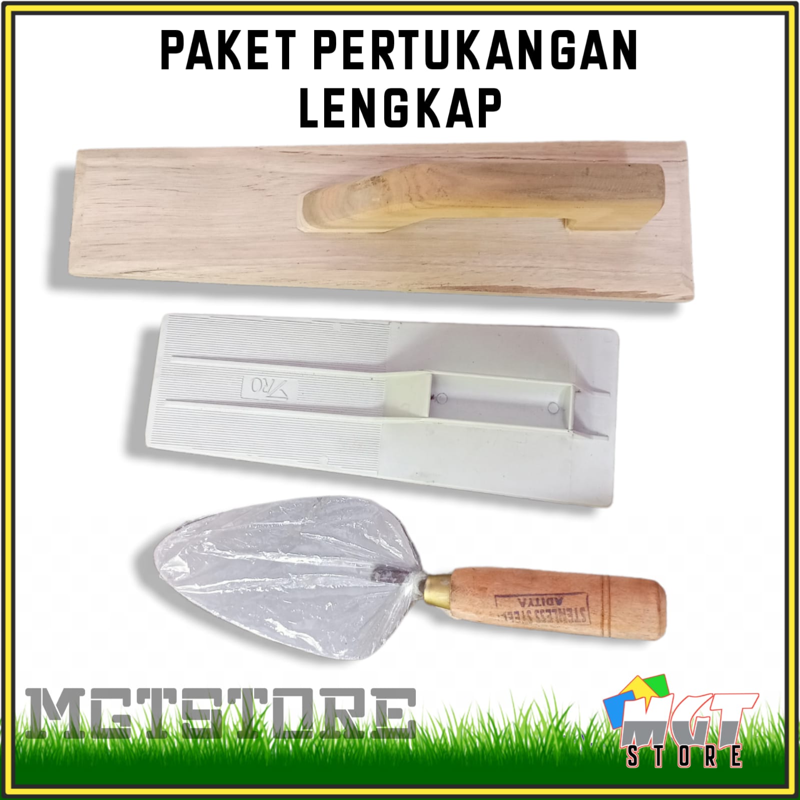 (SATU SET) Paket Plester Tembok Bangunan - Raskam PVC Plastik dan Kayu ...