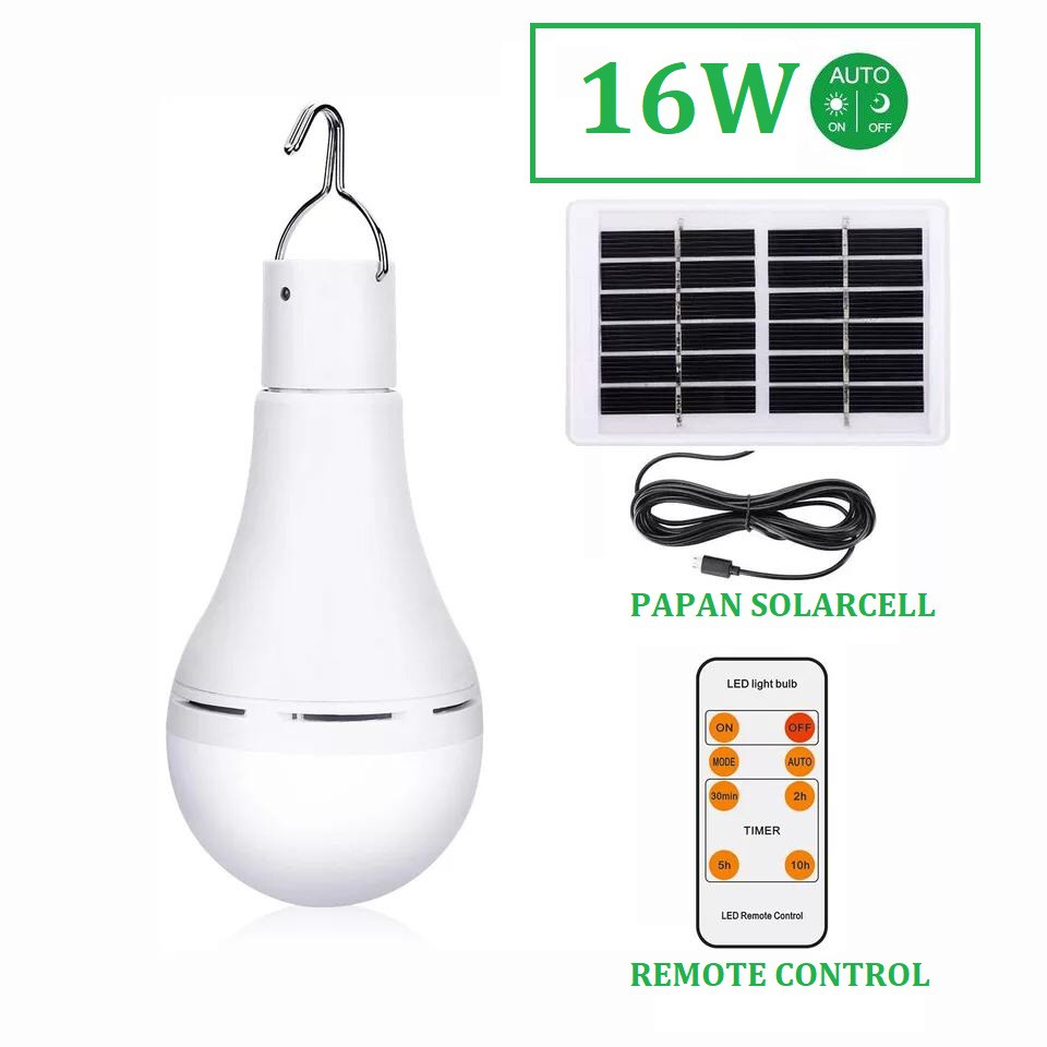 LAMPU LED TENAGA MATAHARI / led SOLAR CELL / lampu bolam surya / bolam ...