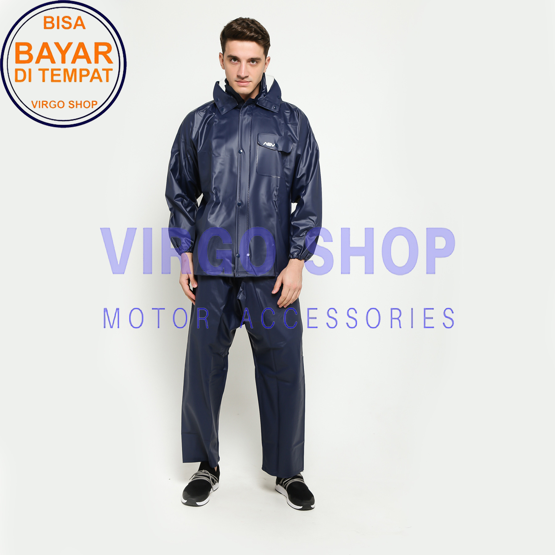 Jas Hujan ASV Versi 1 Kualitas No.1 Karet PVC Full Rubber Tebal Sistem ...