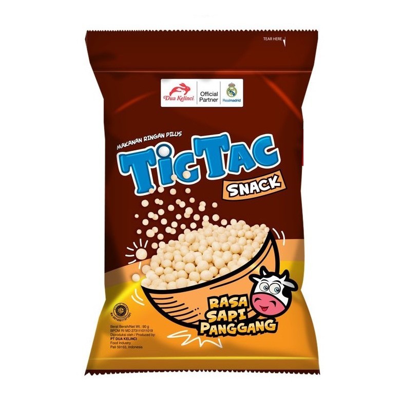 Tic Tac Snack Pilus Renceng isi 10 x 18gr Dua Kelinci Ayam Bawang ...