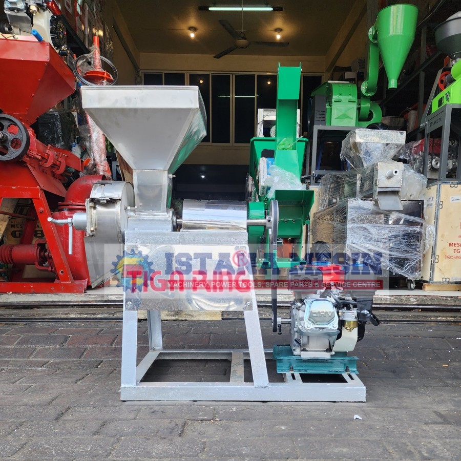 MESIN GILINGAN GILING BUMBU S/S JAHE LENGKUAS CABAI 8" COMPLETE MESIN ...