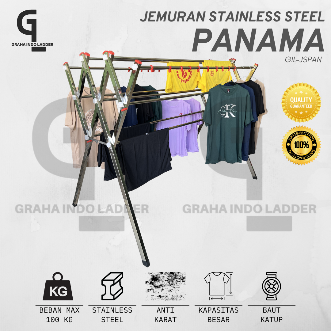 GIL - Jemuran Stainless Steel Lipat Jumbo / Rak Handuk Jemuran Baju ...