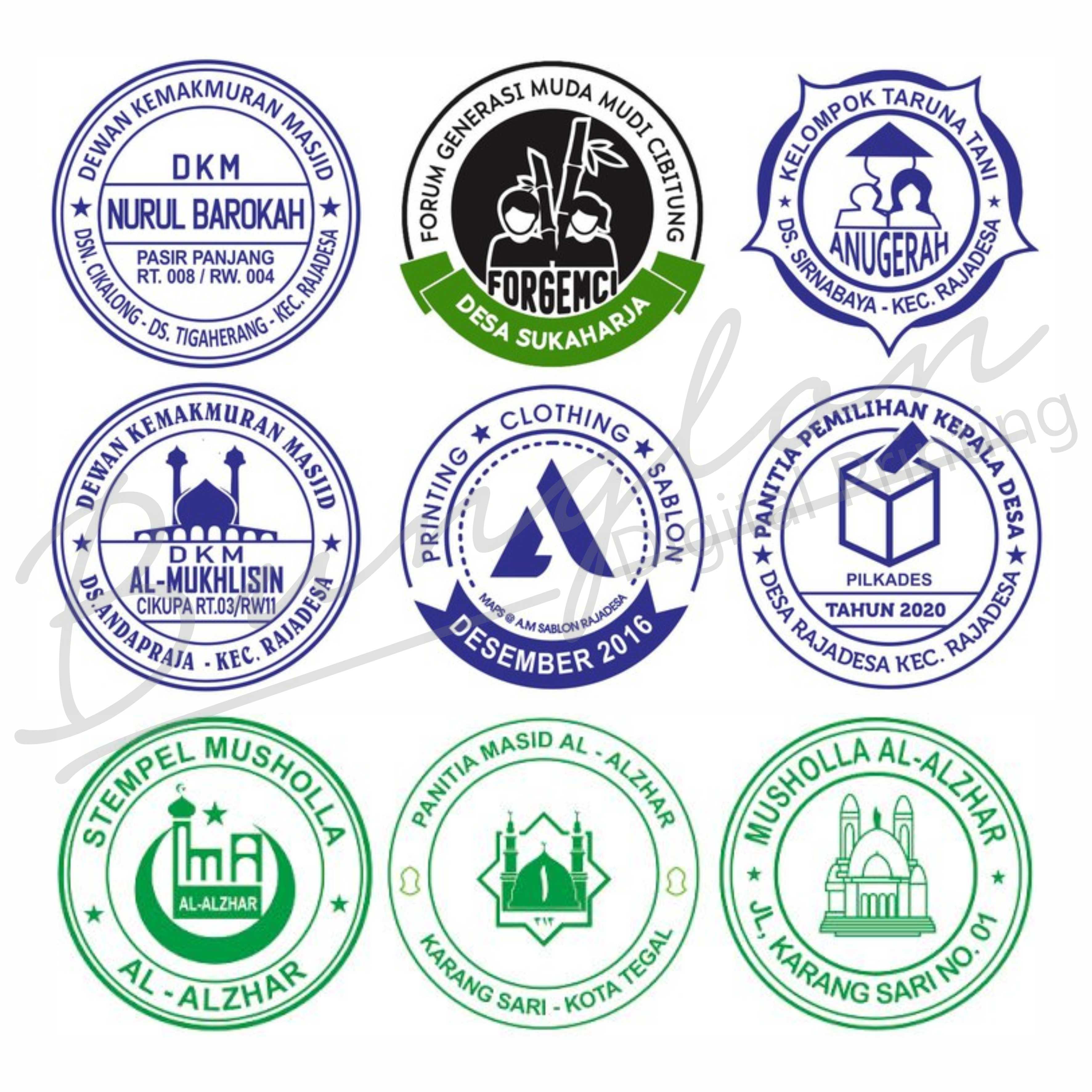 Stempel Masjid Logo Stempel Masjid / Musholla / DKM / Takmir Stempel
