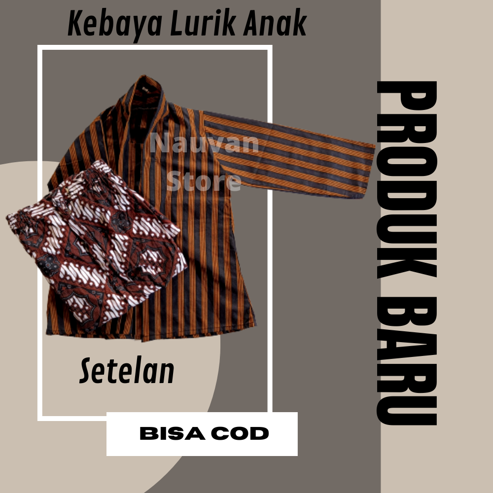 Setelan Kebaya Lurik Anak / Baju Adat Jawa Anak Perempuan Wanita ...