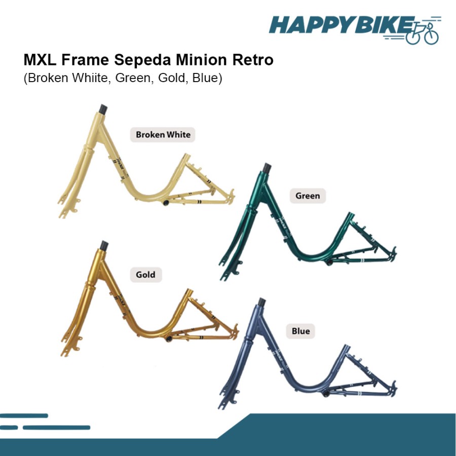 MXL Frame Rangka Sepeda Minion Retro Ukuran 20" Bahan Steel Bicycle ...