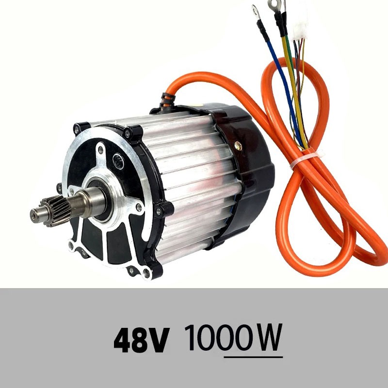 Dinamo Motor Listrik DC 48V/60V 1000W/1500W 3300Rpm Listrik roda 3 Listrik roda 4 Bldc Motor ...