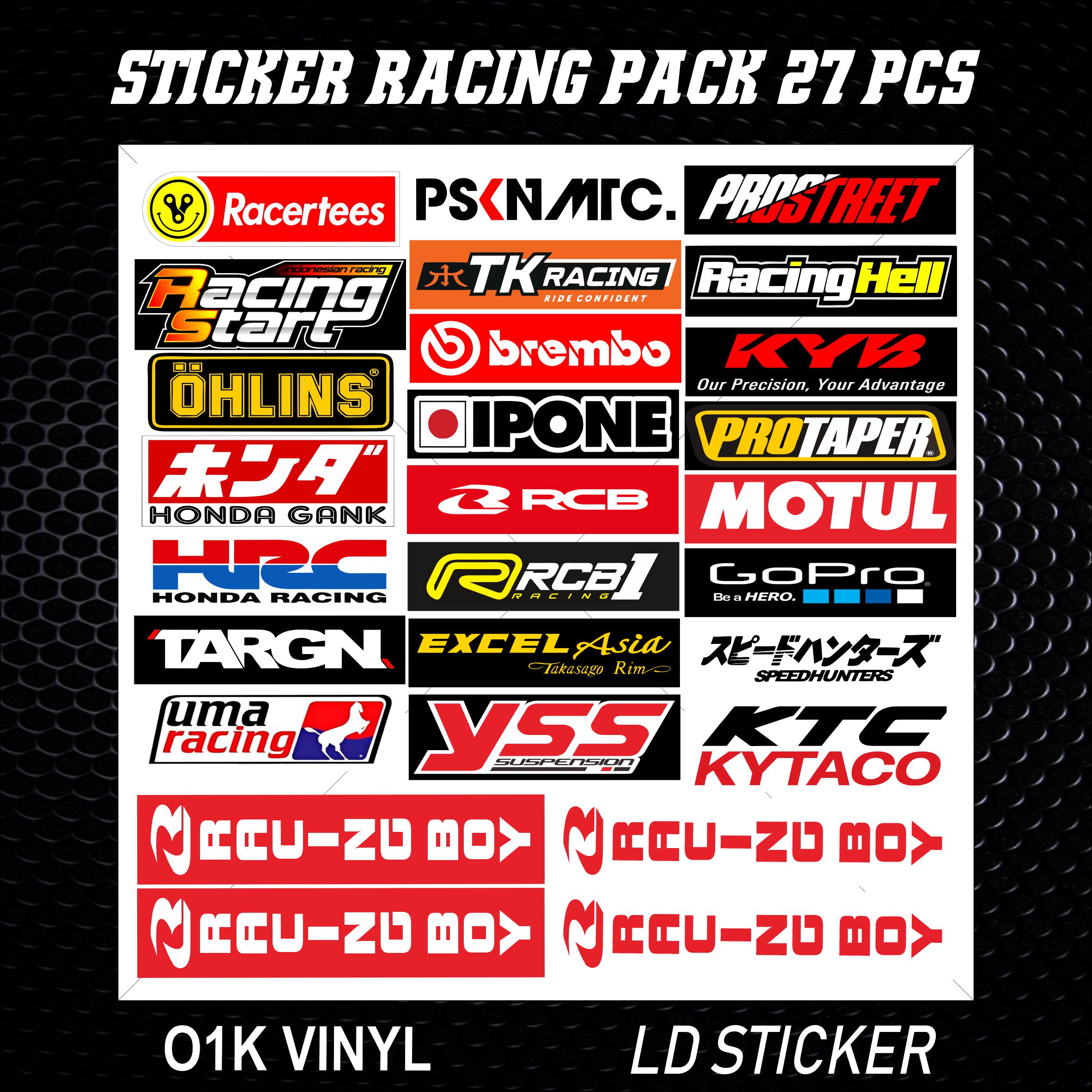STICKER RACING / STIKER PACK / STIKER MOTOR / STICKER BALAP Sticker ...
