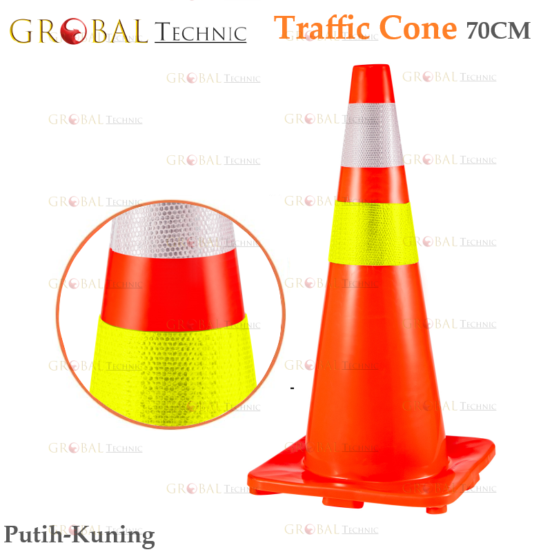Safety Traffic Cone 70CM / Kerucut Lalu Lintas Rubber Karet | Lazada Indonesia