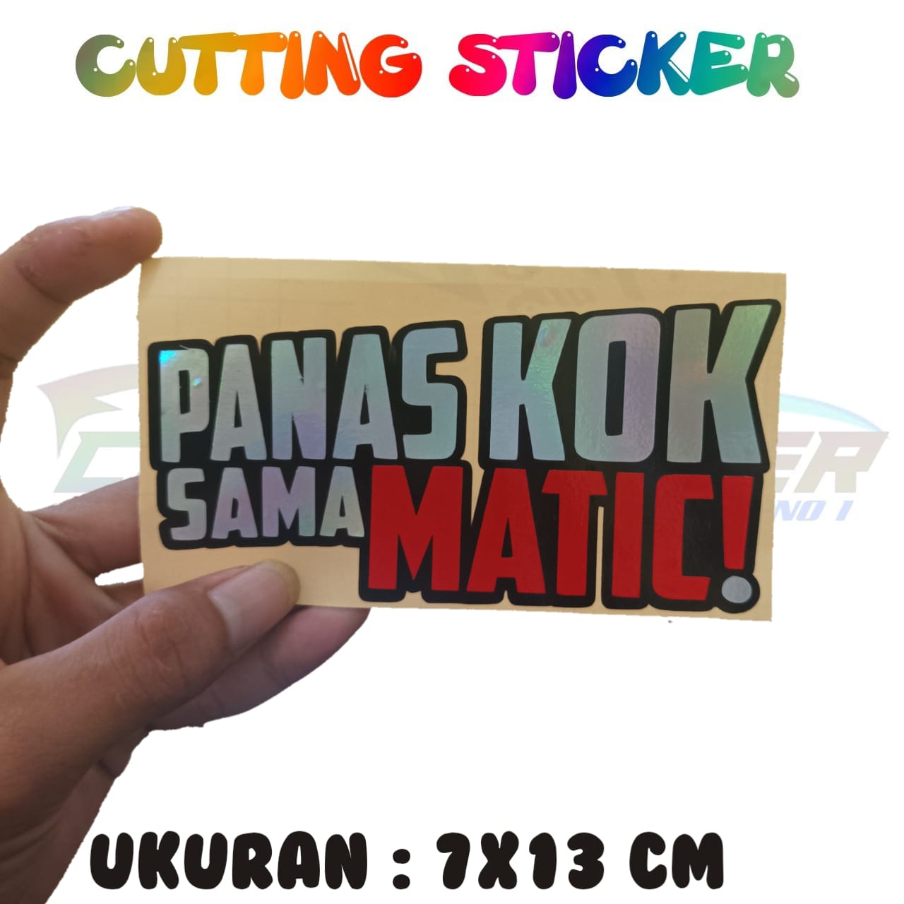 STIKER CUTTING VIRAL TIKTOK PANAS KOK SAMA MATIC! | UKURAN 7X13 CM ...
