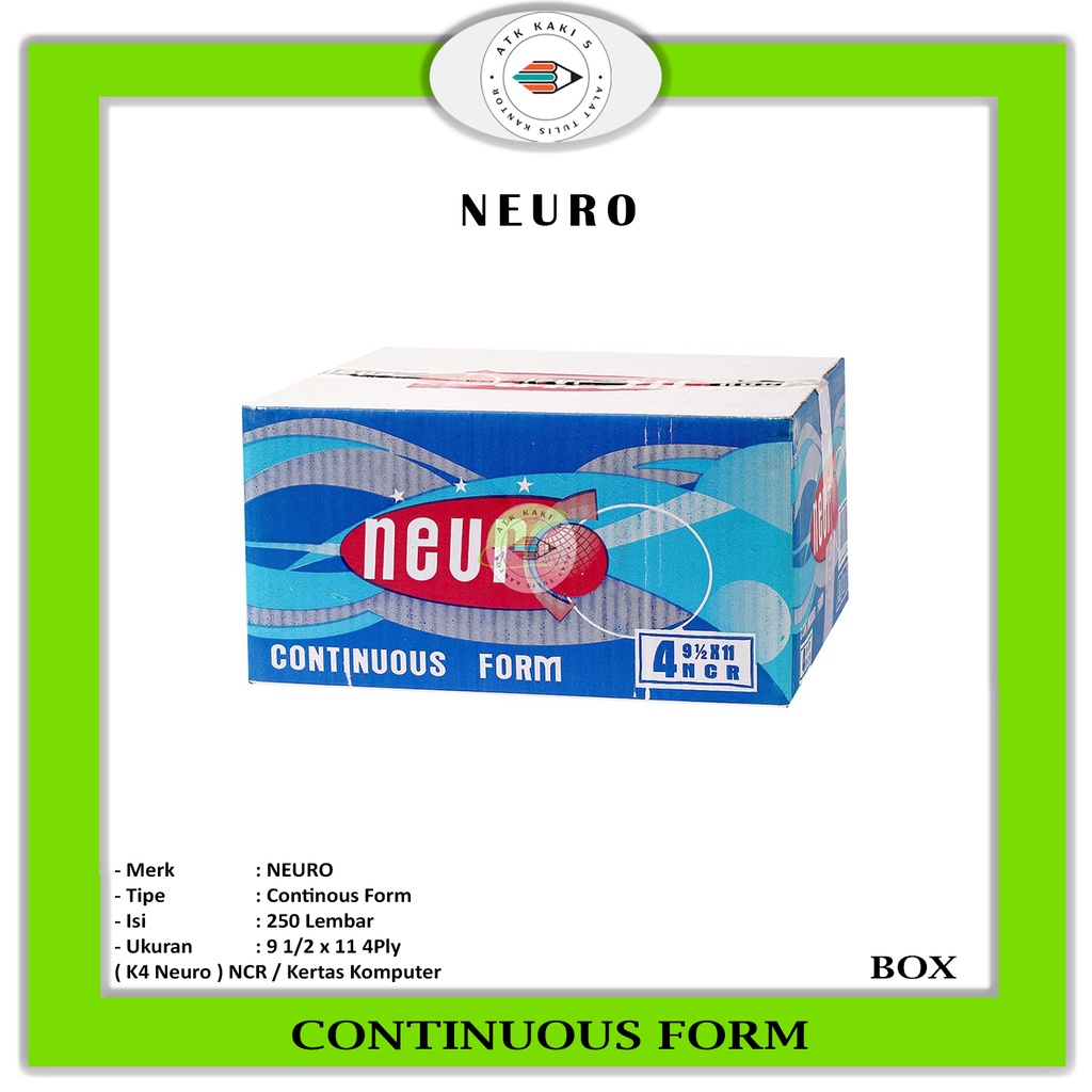 NEURO - Continous Form 91/2 x 11 4 Ply ( K4 ) - Box | Lazada Indonesia