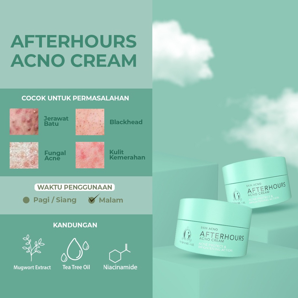 Madame Gie Skin Acno Afterhours Cream 5% Niacinamide EwaKOS | Lazada Indonesia