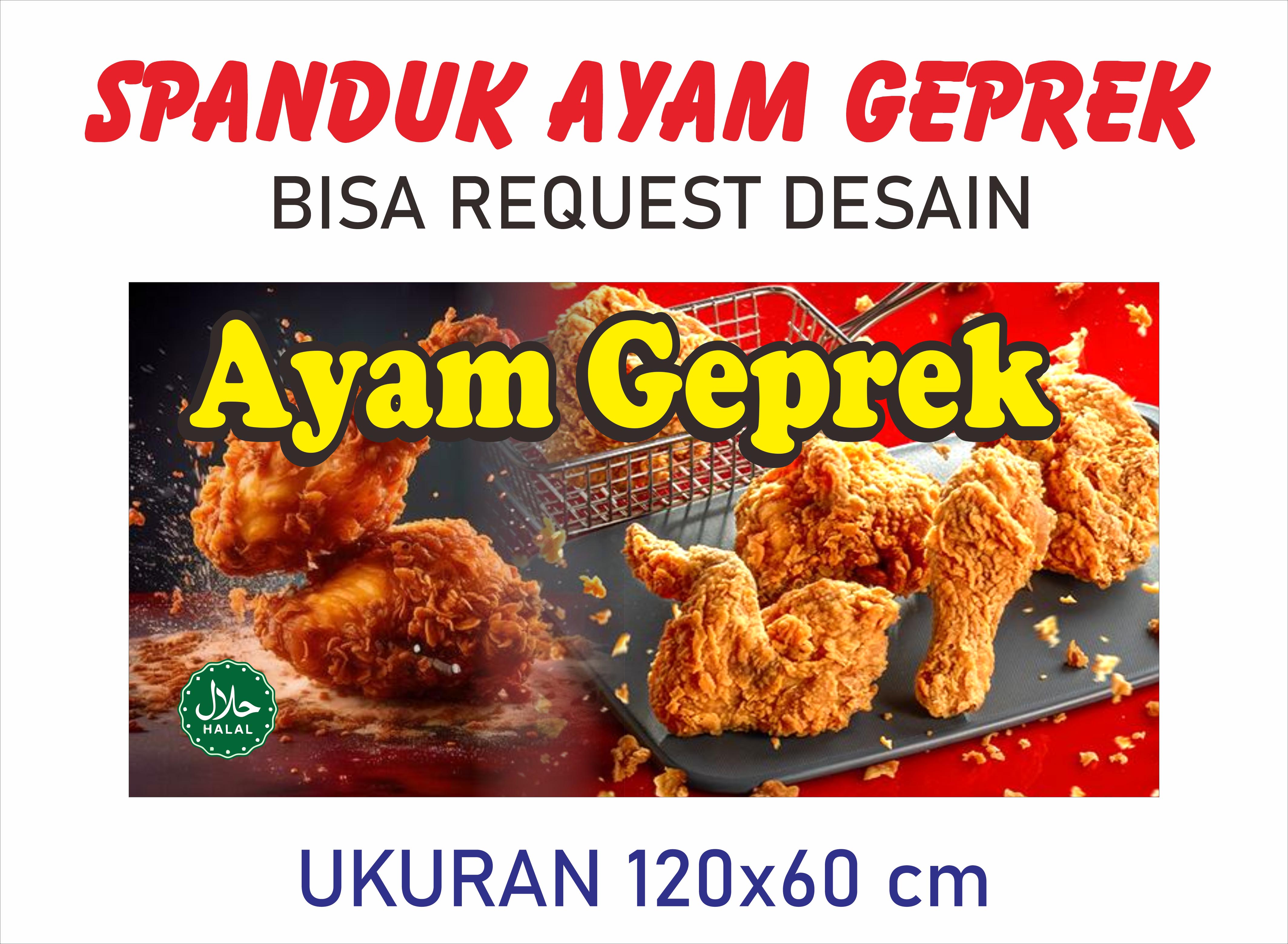 Spanduk Ayam Geprek Requet Desain | Lazada Indonesia