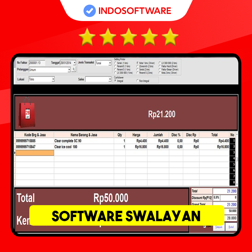 SOFTWARE KASIR TOKO RETAIL GROSIR SWALAYAN MINIMARKET SUPERMARKET ALFAMART INDOMARET FULL ...