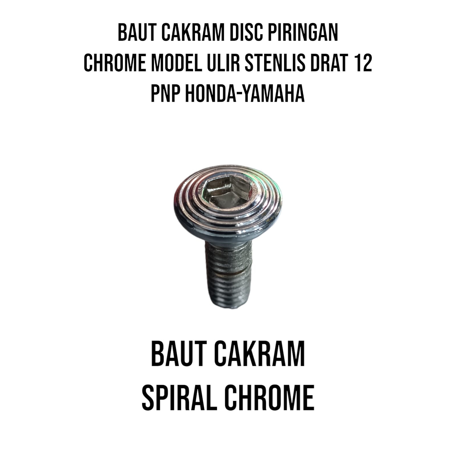 Baut Cakram Baut Disc Baut Piringan Chrome Model Ulir Stainless Drat 12 ...