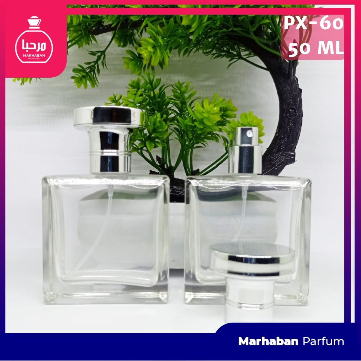 Botol Parfum PX-60 Spray 50 ml LUSINAN botol parfum botol kosong parfum ...