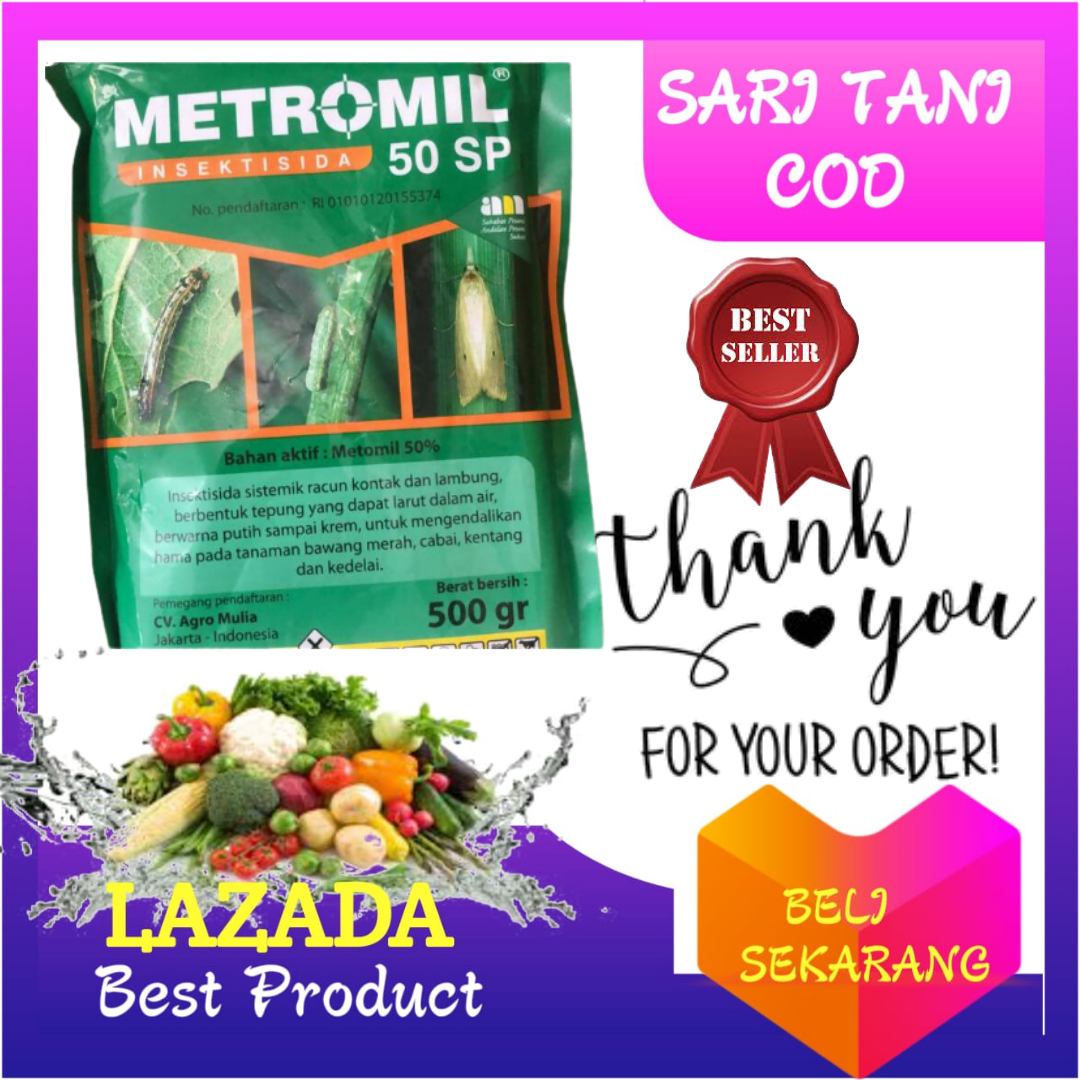 INSEKTISIDA METROMIL 50SP (METOMIL 50%) RACUN PEMBASMI HAMA ULAT 100 ...