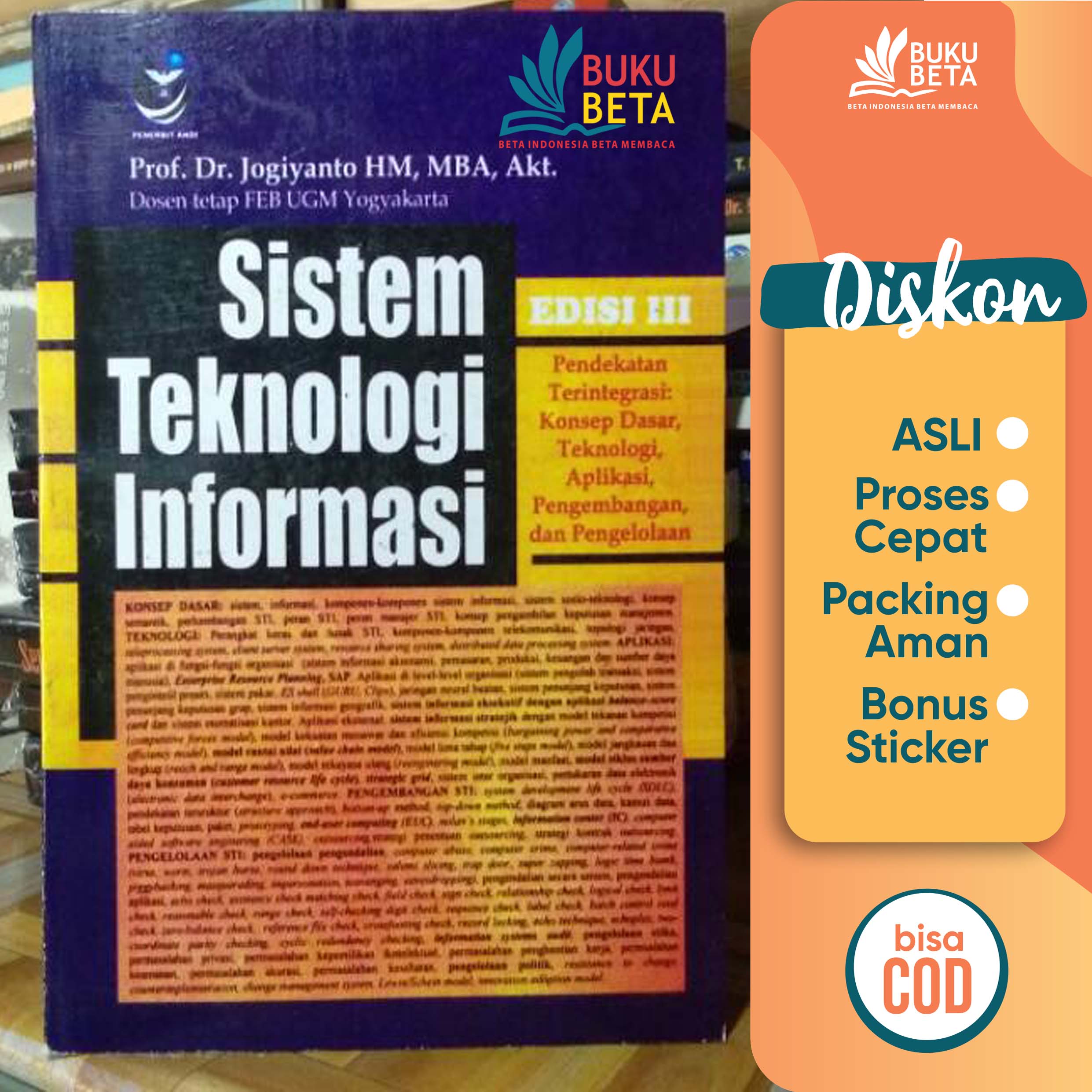 Buku Beta - Sistem Teknologi Informasi - Jogiyanto Hartono | Lazada ...