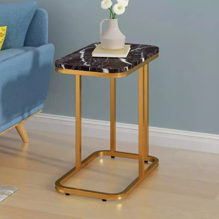 Meja kecil marmer side table marmer | Lazada Indonesia