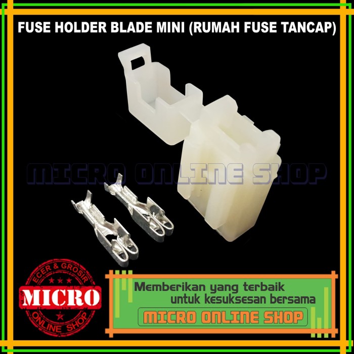 PAKET 2 SET Fuse Holder Blade Mini / Rumah Fuse Kecil Tancap Rumah ...
