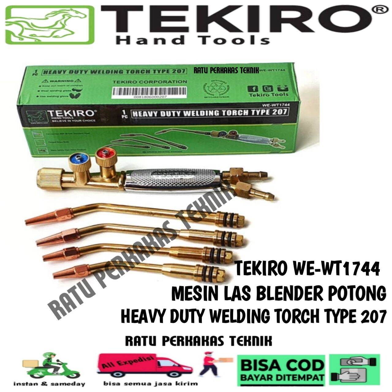 TEKIRO BLENDER LAS HEAVY DUTY WELDING TORCH 207 - 250MM WE WT1744 ...