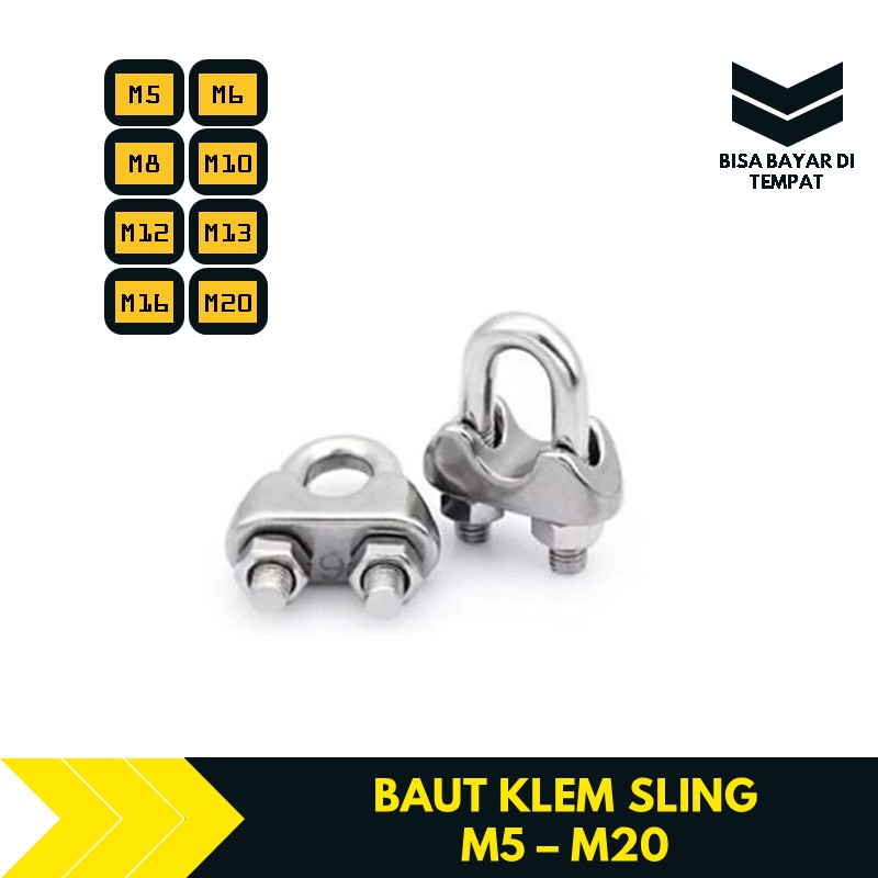 Baut Klem Sling Baut Clamp Ukuran M5 M6 M8 M10 M12 M13 M16 M20 TBMS395 ...