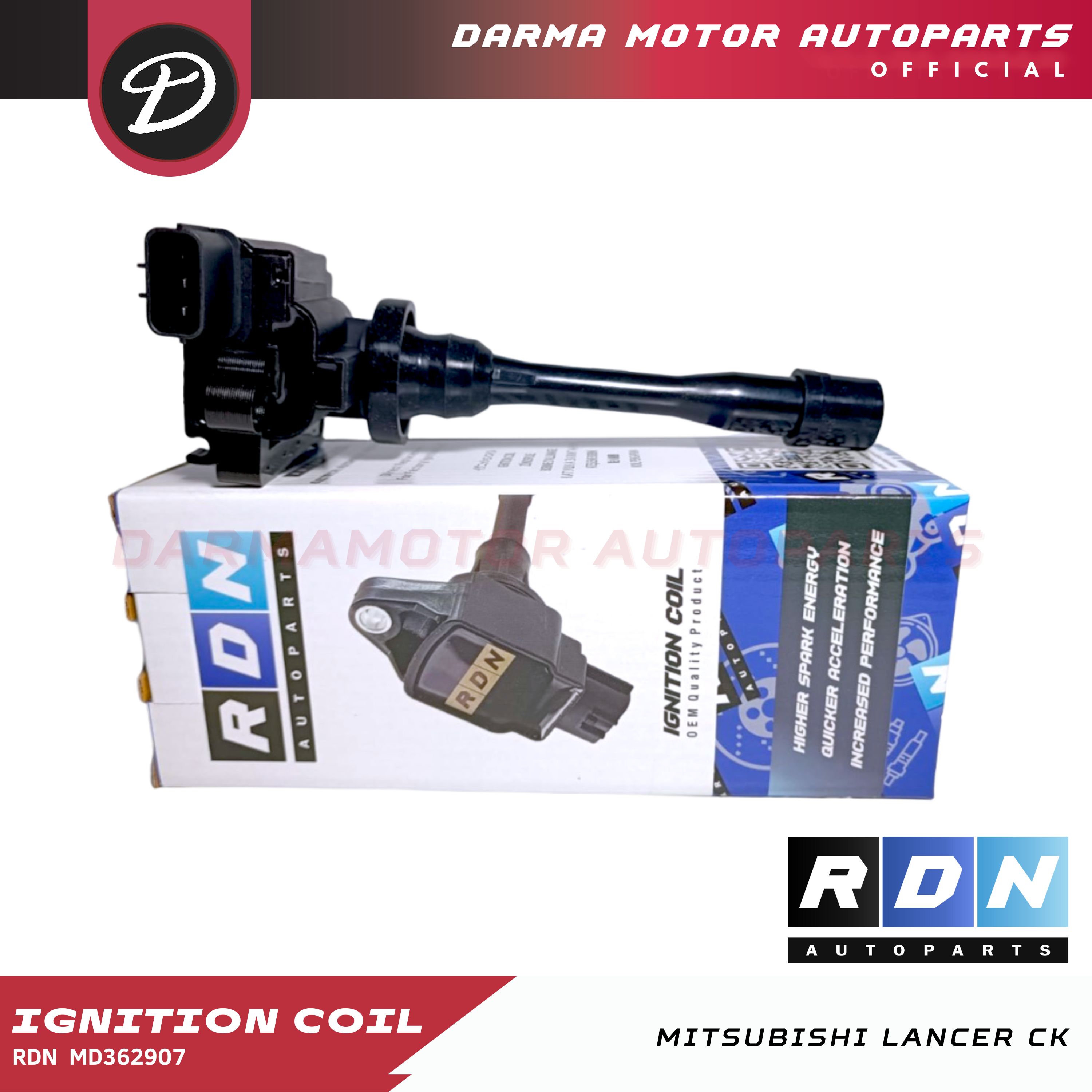 COIL KOIL MITSUBISHI LANCER CK4 EVO 4 1997-2002 MD362907 RDN ORIGINAL ...