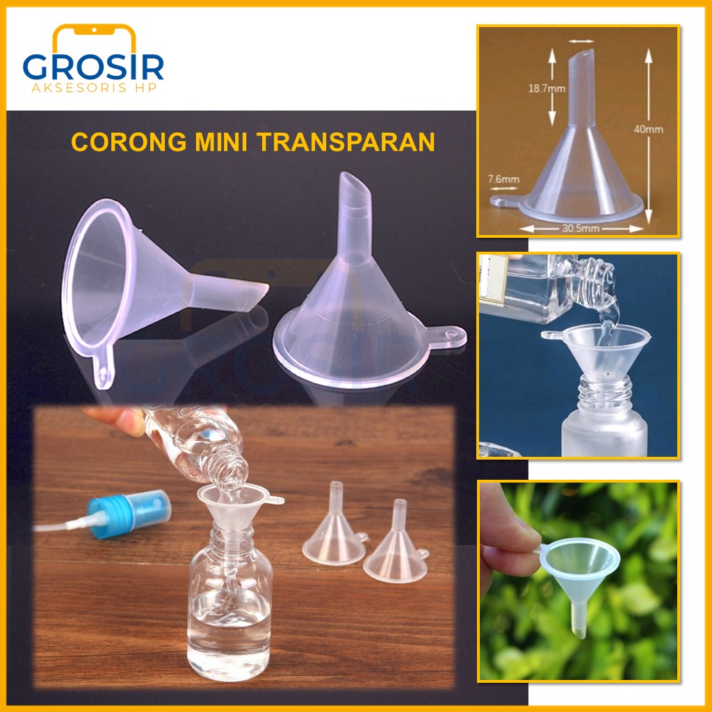 Corong Mini Plastik Transparan multifungsi (3pcs) cocok untuk isi ulang ...