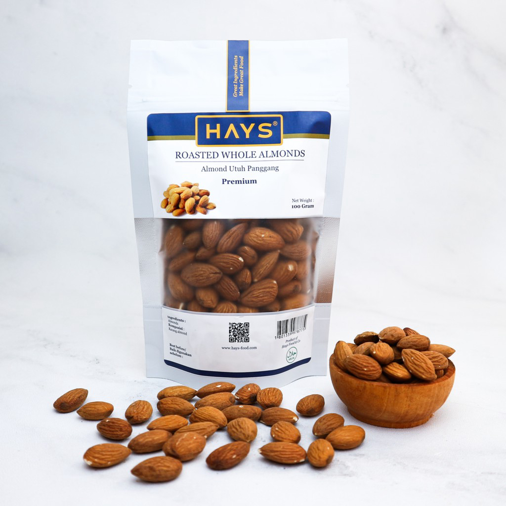 Almond Utuh Panggang / Roasted Whole Almond HAYS | Lazada Indonesia