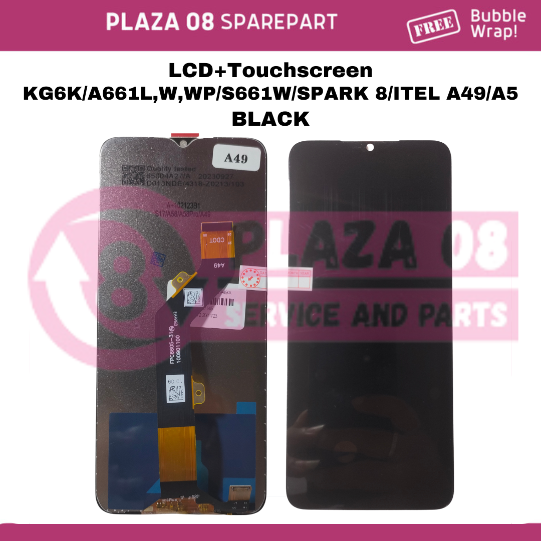 LCD + Touchscreen TECNO KG6K/A661L,W,WP/S661W/SPARK 8/ITEL A49/A58 | Lazada Indonesia