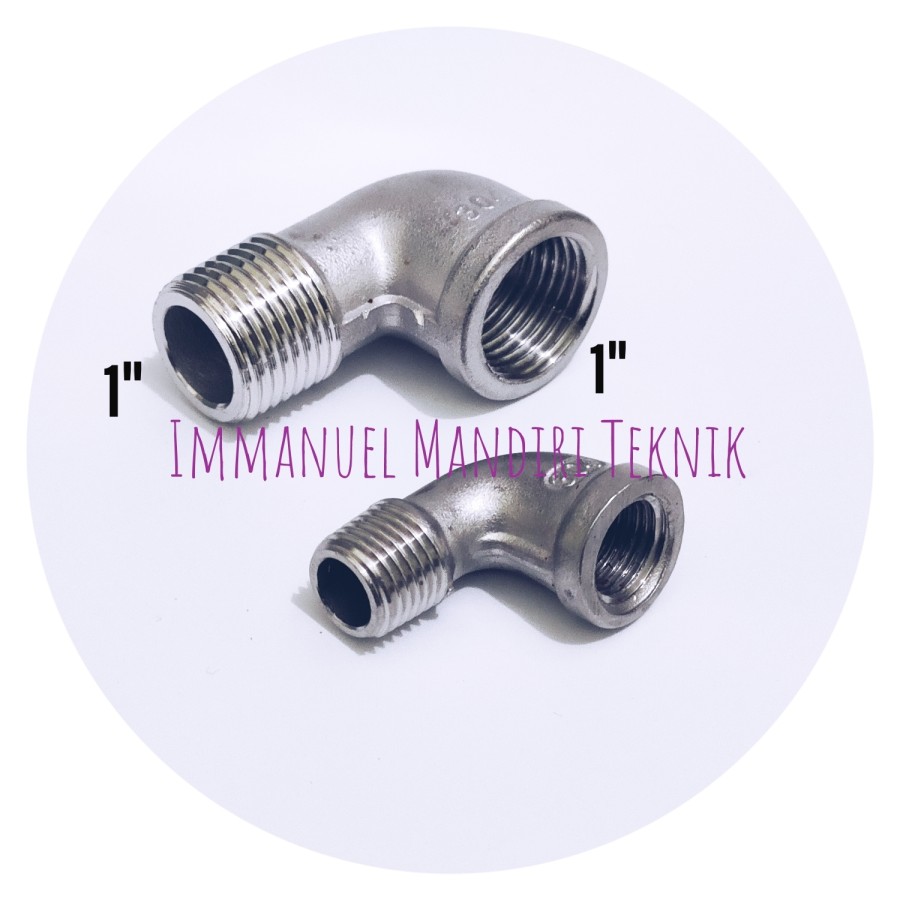 Elbow drat luar dalam 1 inch stainless / Street elbow 1 inch ss304 ...