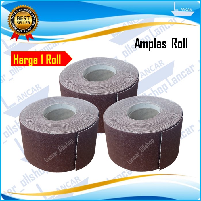 Kertas Gosok Amplas Tembok Kayu 1 Roll /Amplas Roll Ampelas 25 Meteran ...