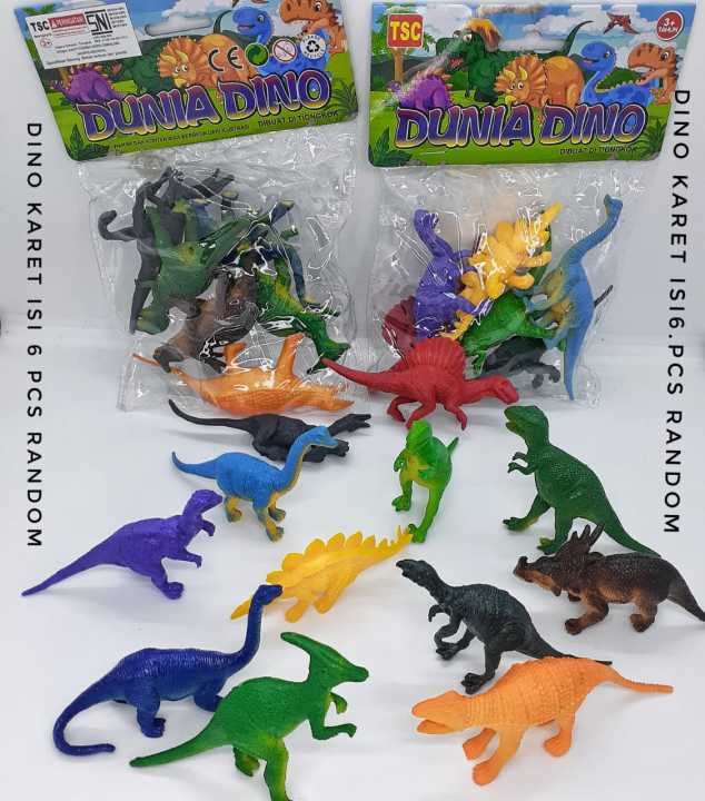 Mainan anak hewan Dinosaurus Karet /Mainan Edukasi Anak Figure Dino ...