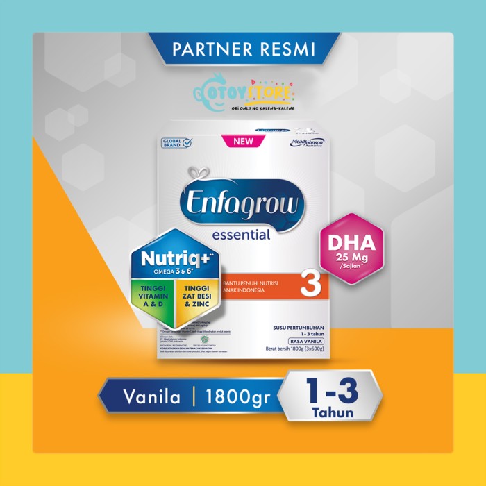 Enfagrow Essential 3 1800 gram / Susu Formula Enfagrow | Lazada Indonesia