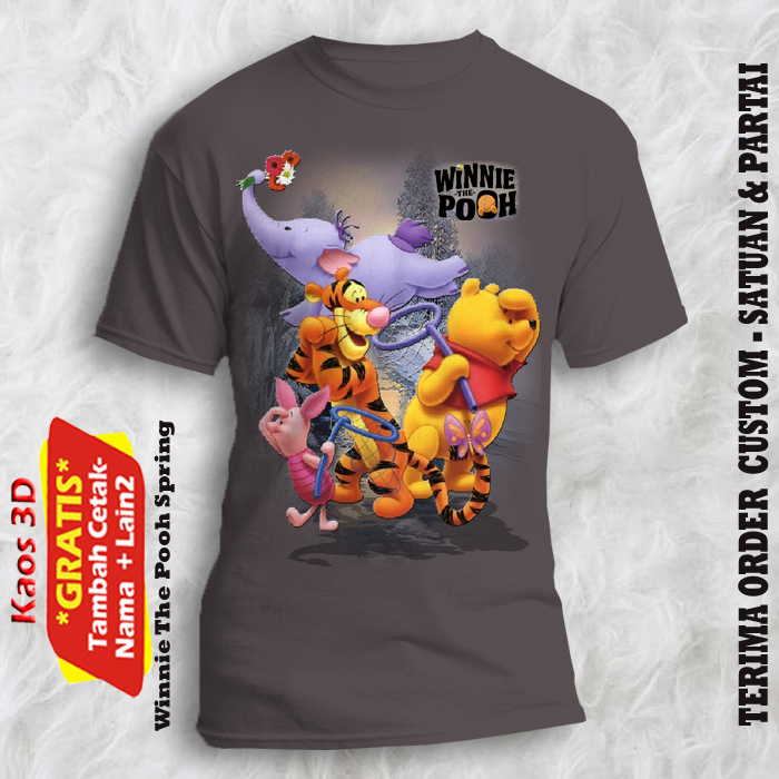 Kaos 3D Winnie The Pooh Spring ukuran anak dan dewasa kualitas gambar 3 ... Kaos 3D Winnie The Pooh Spring ukuran anak dan dewasa kualitas gambar 3 ...