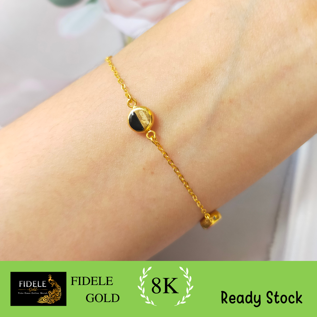 Gelang cat fashion simple Gelang Emas Ringan Gelang Simple 375 | Lazada ...