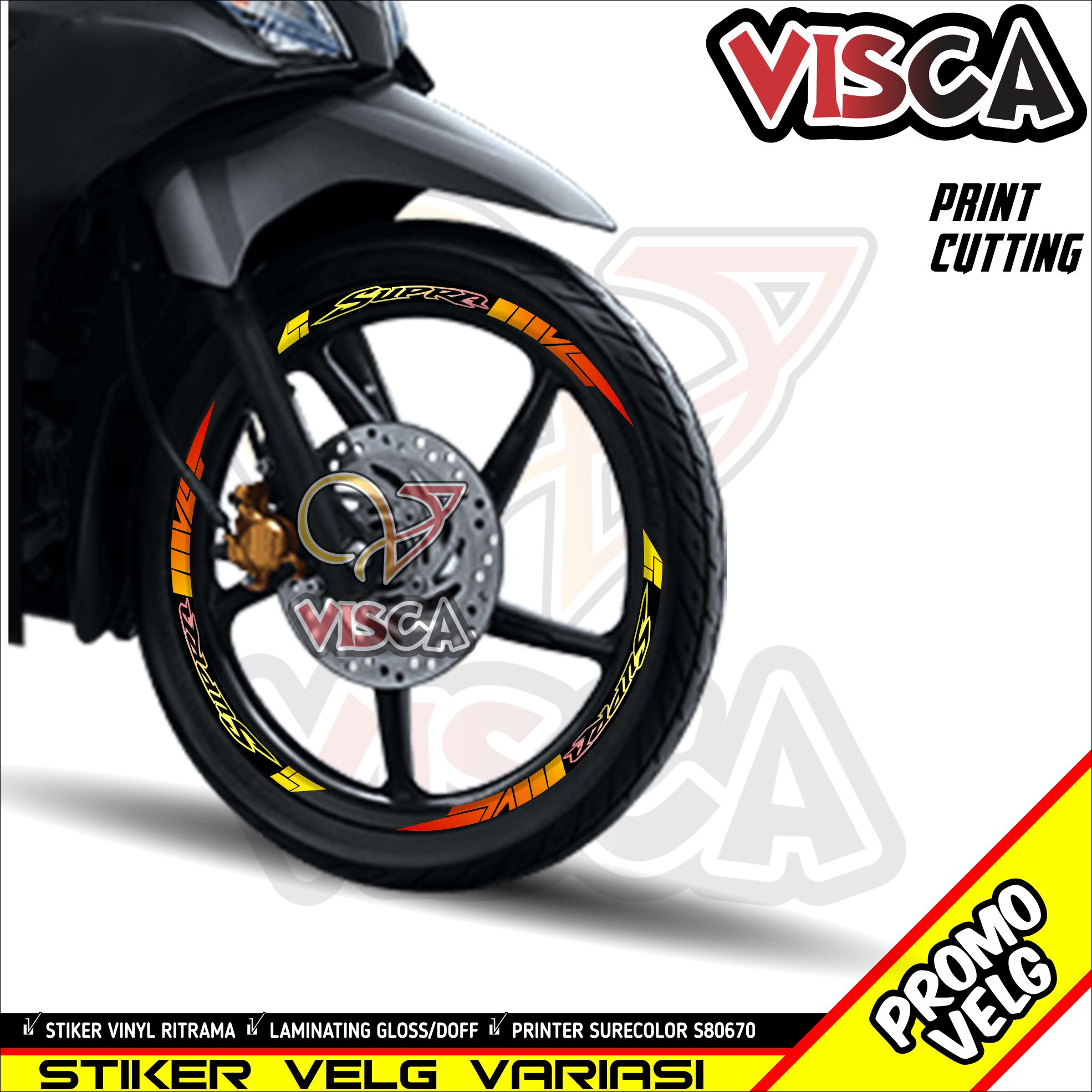 Stiker Velg List Velg Motor Stiker Velg Supra Bunglon Custom | Lazada ...