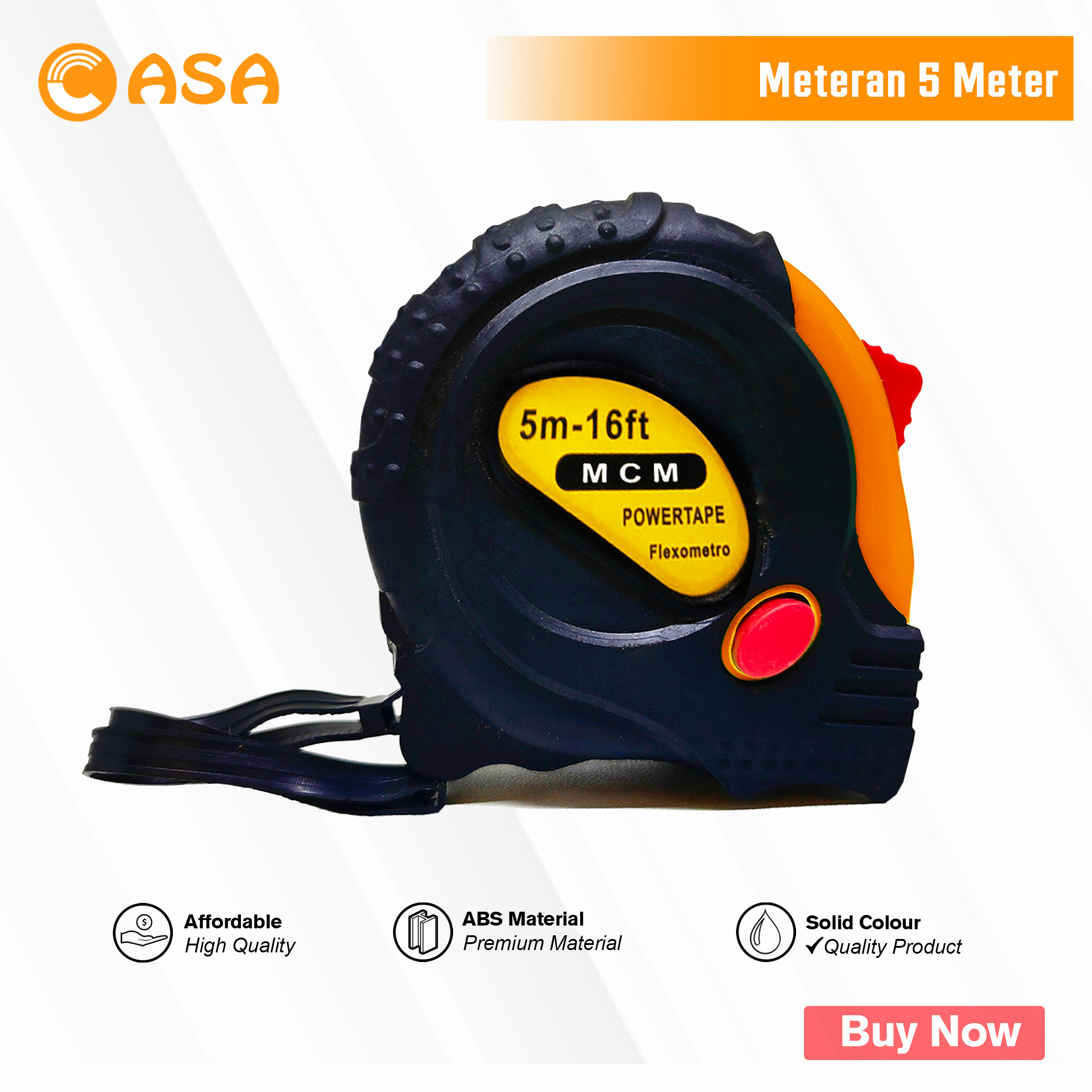Meteran Roll 5 Meter / Measuring Tape Casa Hardware | Lazada Indonesia
