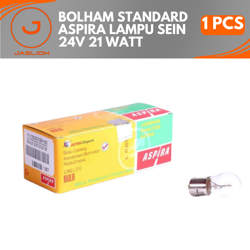 Bohlam standard tipe ini bisa digunakan untuk Lampu Sein / Mundur 24V ...