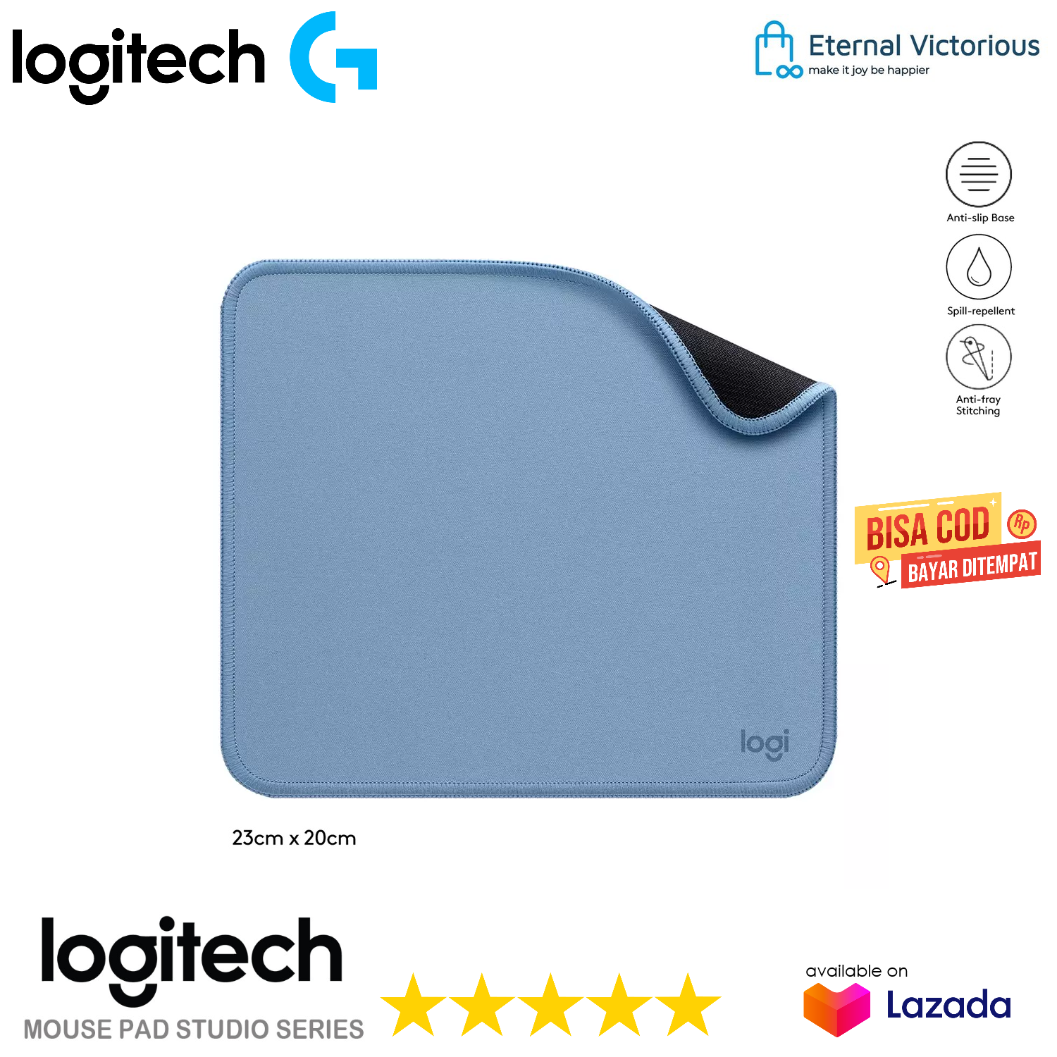 Logitech Mouse Pad Studio Series Alas Polos, Anti-Slip | Lazada Indonesia