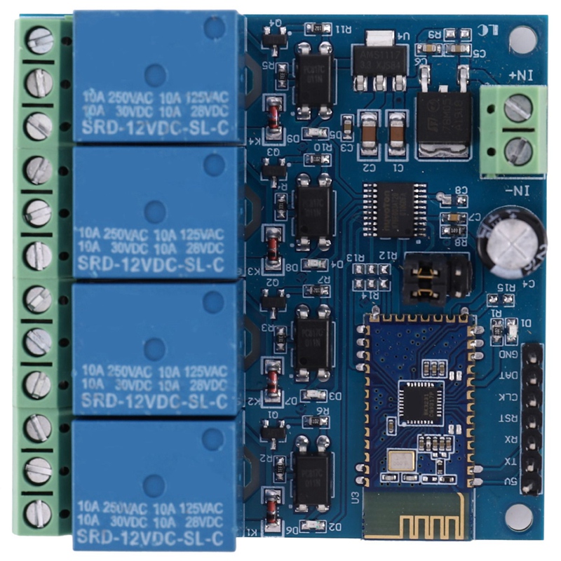 12v 4ch Remote Control Switch Bluetooth Relay Module For Android Mobile Motor Led Light Diy