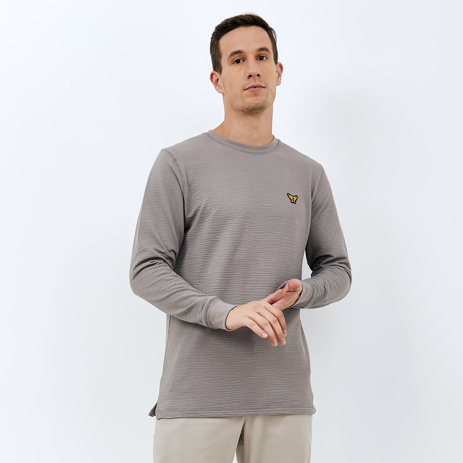 Emba Classic-Jet warna Grey T-Shirt Lengan Panjang Pria | Lazada Indonesia