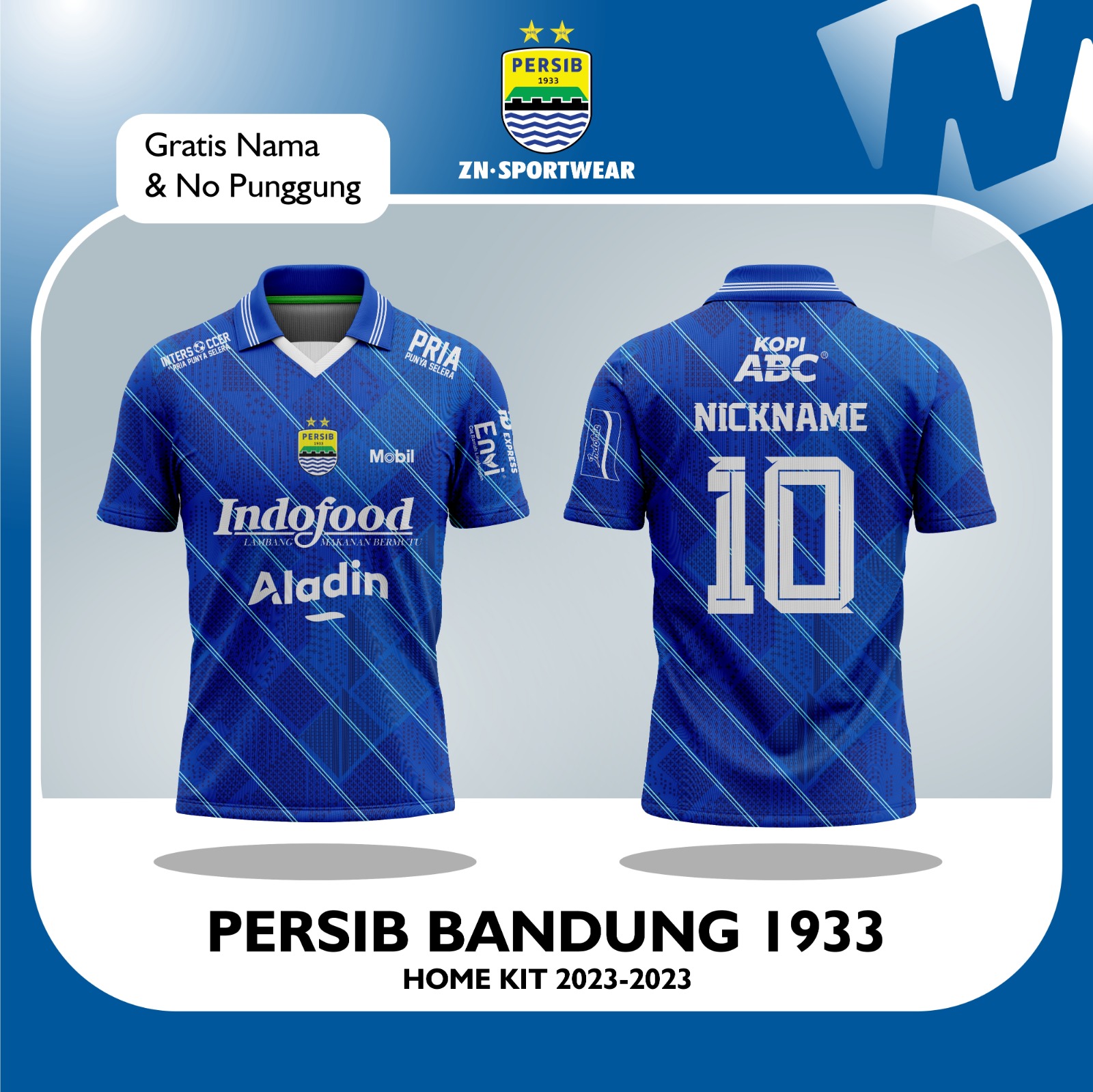 Baju Jersey Persib BDG 1933 Home Biru Special Terbaru 2023-2024 ...