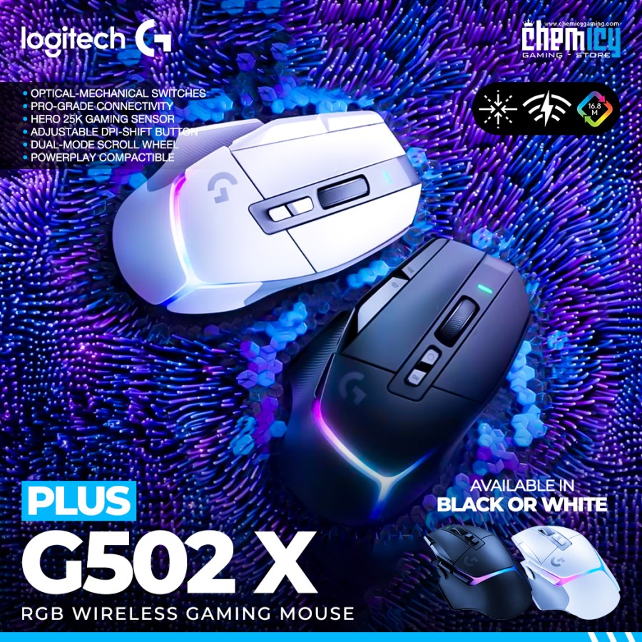 Logitech G502X / G502 X Plus Lightspeed Wireless RGB Gaming Mouse ...