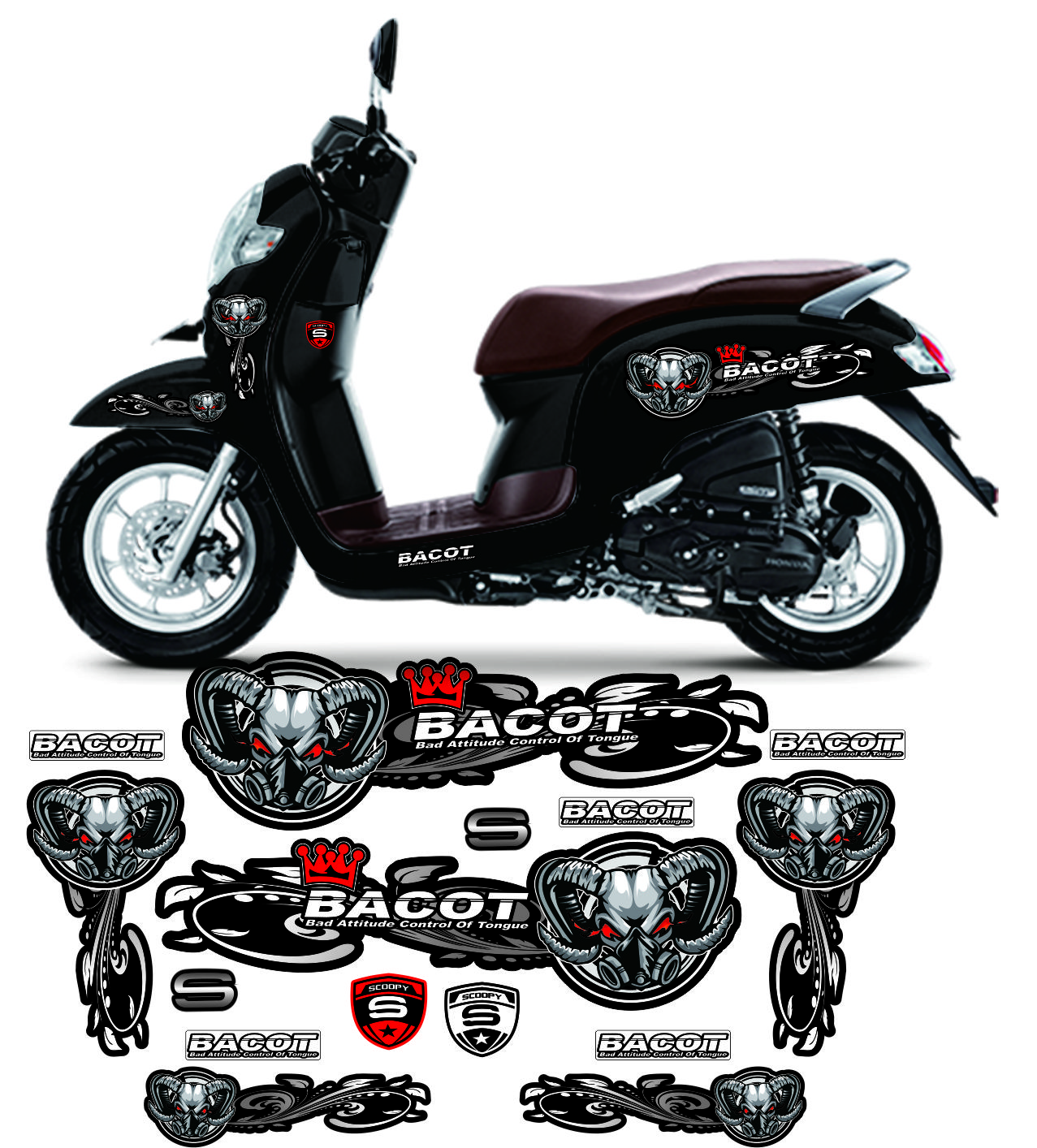 STRIPING SCOOPY FI / NEW VARIASI JENIS SCOOPY ALL / BACOT STICKER ...