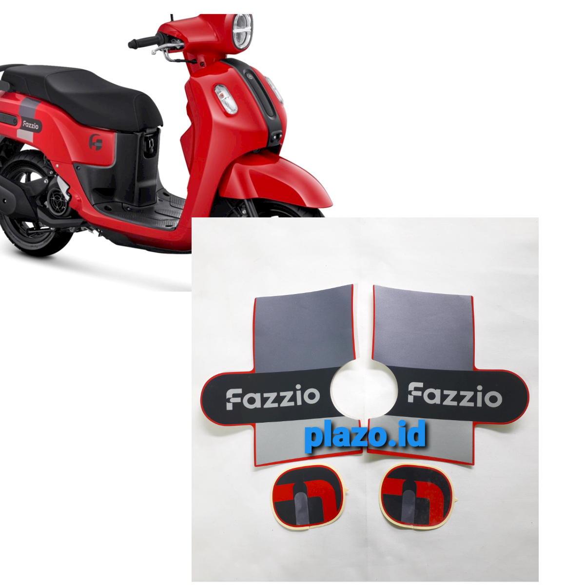 striping stiker body motor yamaha fazzio 2022 merah | Lazada Indonesia