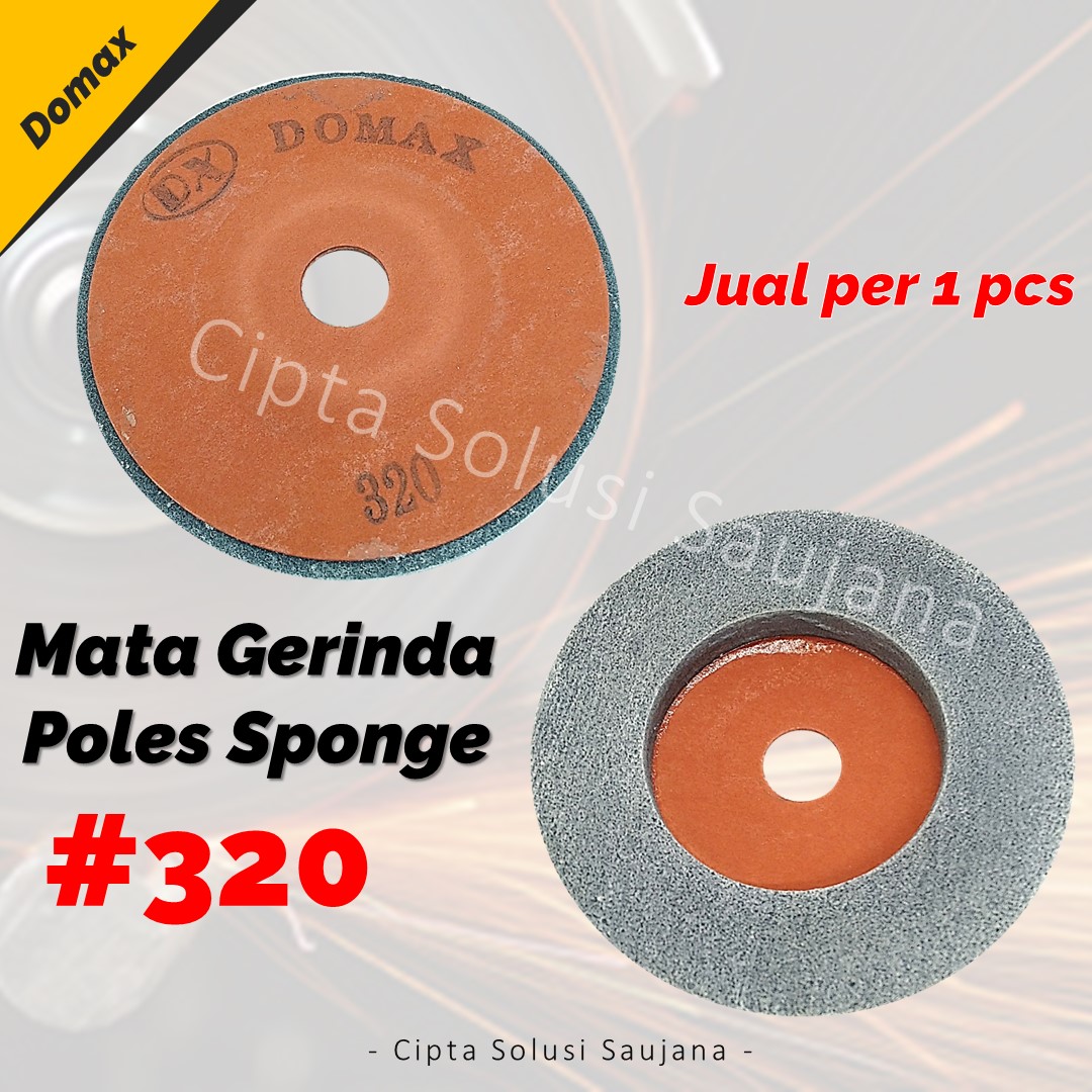 AMPLAS POLES GOSOK SPON SPONGE DOMAX GRIT 320 SPONGI MATA GERINDA BUSA KACA KERAMIK GRANIT ...